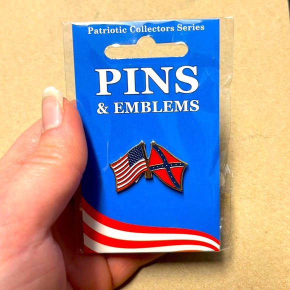 Eagle Emblems Inc. | Jewelry | American And Confederate Flag Pin ...
